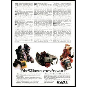 Sony | Art | 988 Sony Walkman Vintage Print Ad Ski Boots Roller Skate ...